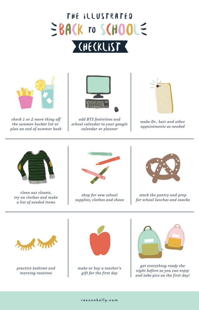 A FUN BACK TO SCHOOL CHECKLIST - RAE ANN KELLY