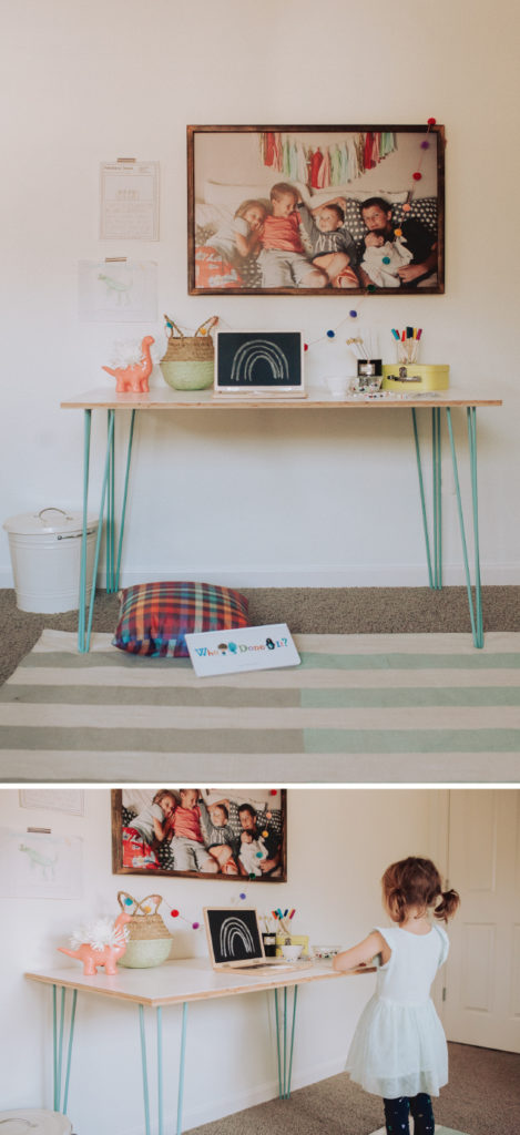 EASY DIY KIDS ACTIVITY TABLE + A PRINTED WOOD SIGN - RAE ANN KELLY