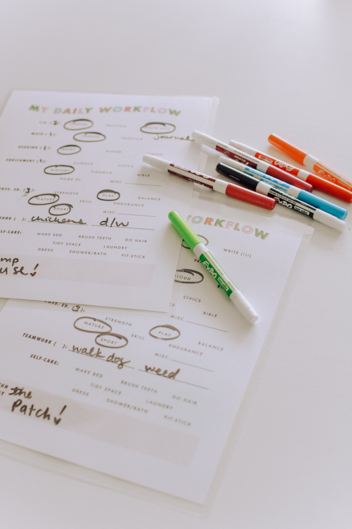 PRINTABLE FREEBIE: A DAILY WORKFLOW CHECKLIST FOR THE KIDS - RAE ANN KELLY